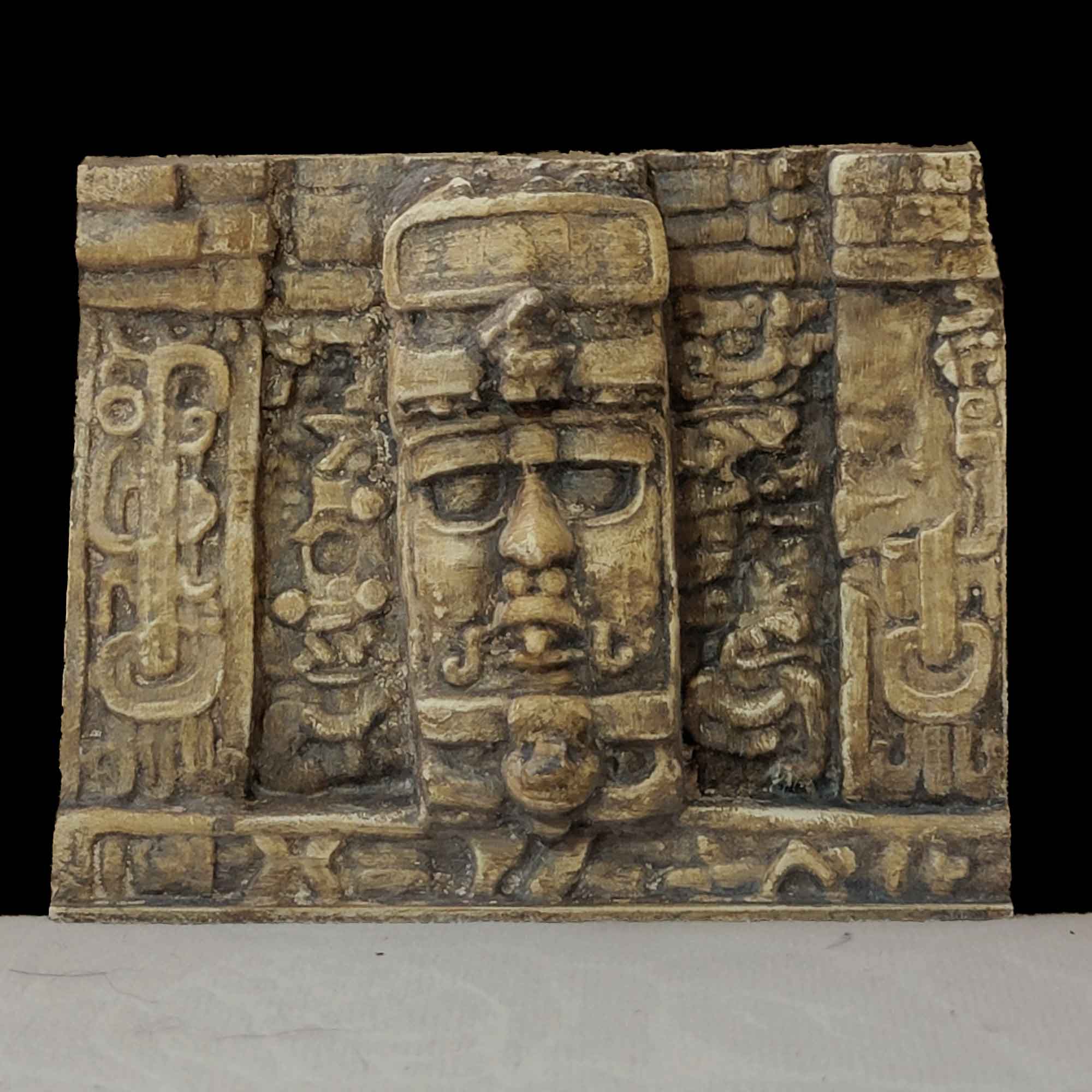 Maya Kohunlich Mask Relief – Ancient Solar Temple Sculpture – Classic ...