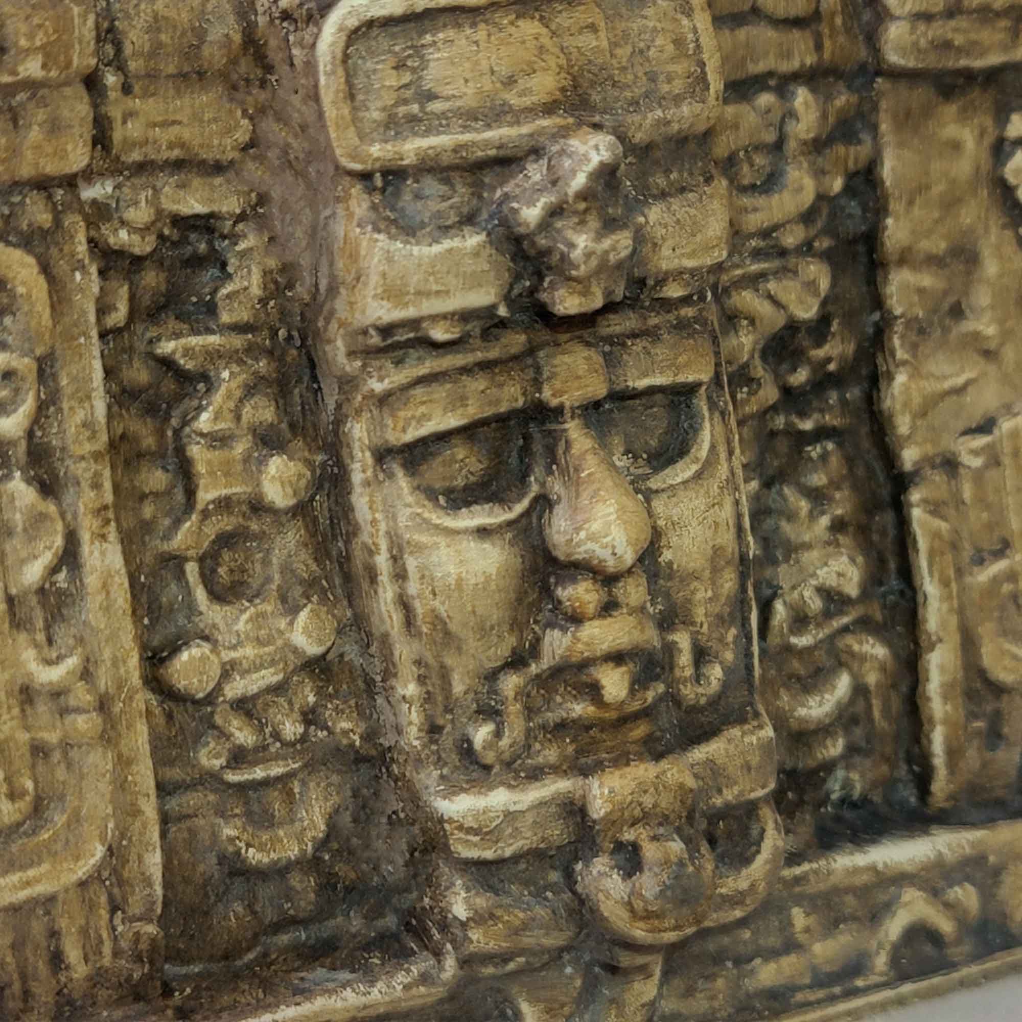 Maya Kohunlich Mask Relief – Ancient Solar Temple Sculpture – Classic ...